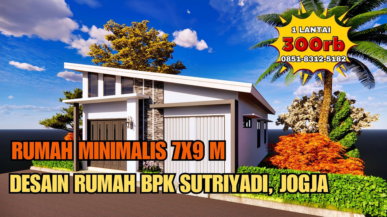 Desain Rumah Minimalis UK 7x9 M 1 Lantai | Jasa Desain Rumah Bpk ...