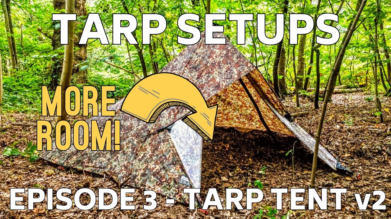 How-To Pitch a TARP TENT v2 Shelter | UPGRADED Design | Full TUTORIAL ...