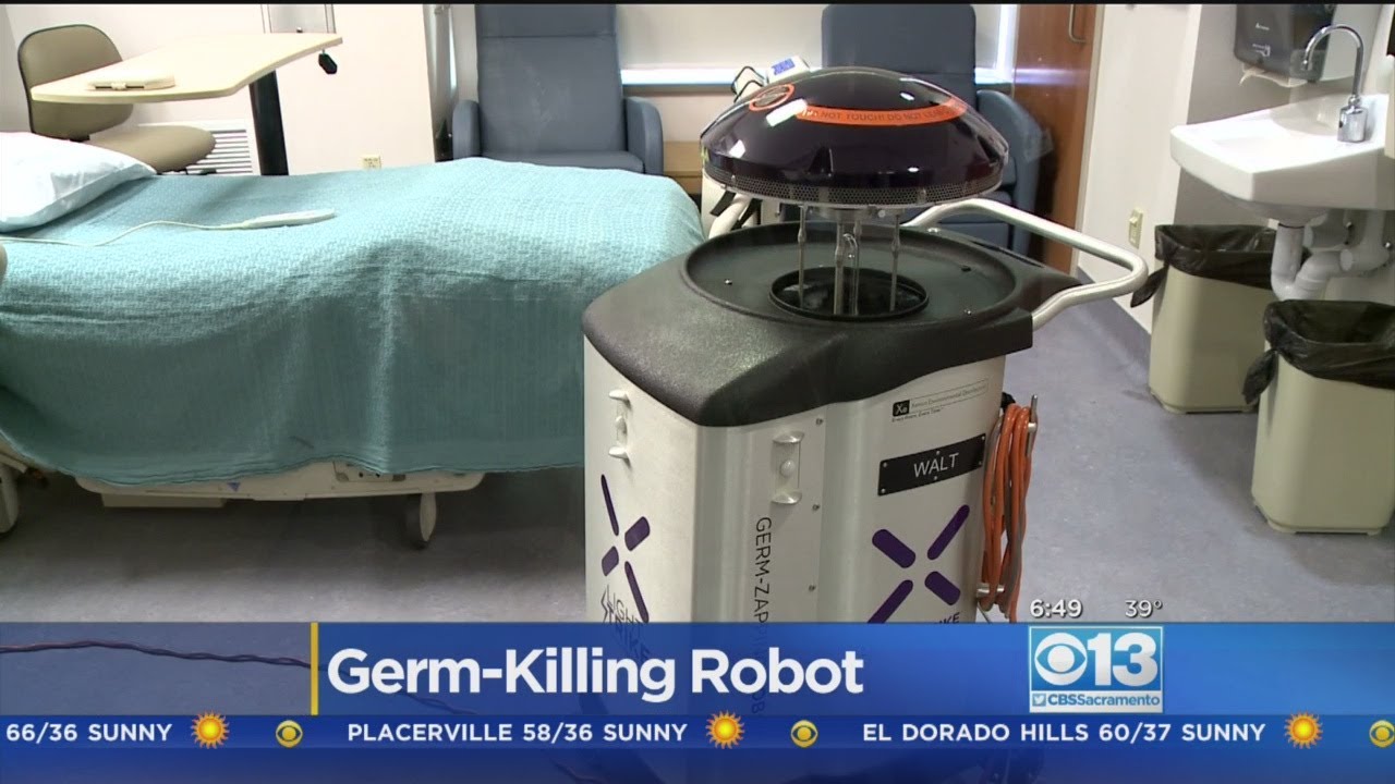 Germ-Zapping Robot Being Put To Use At Sacramento-Area Hospital - YouTube