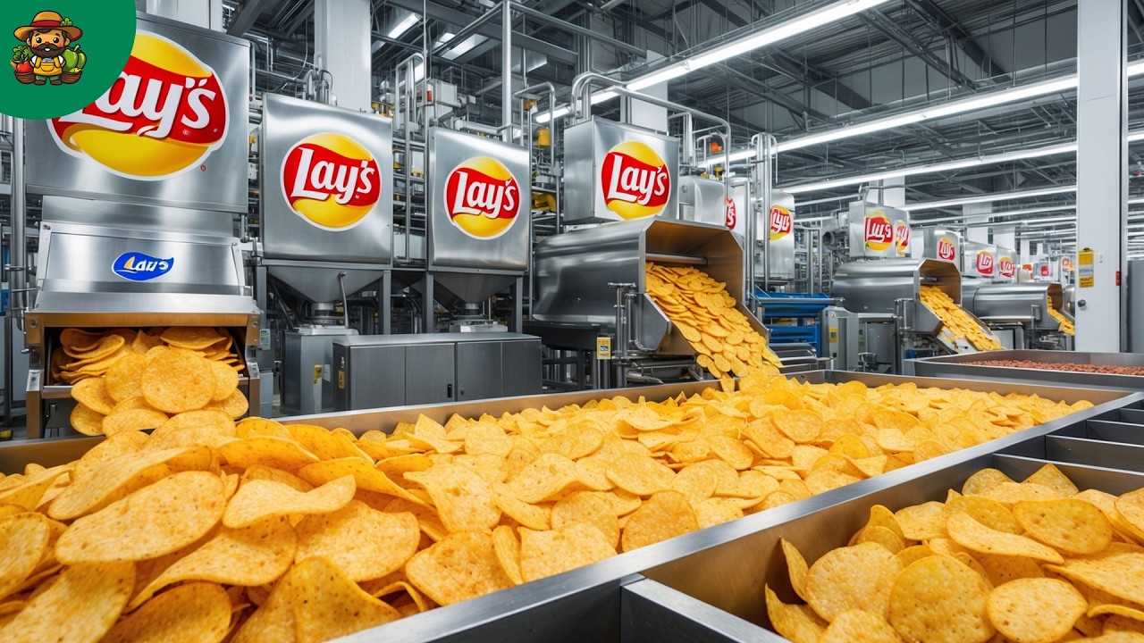 How Lay's Chips are made in a food factory with Modern food technology ...