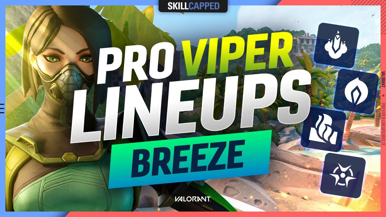 The BEST PRO VIPER LINEUPS, SPOTS, & SETUPS for BREEZE - Valorant Agent ...