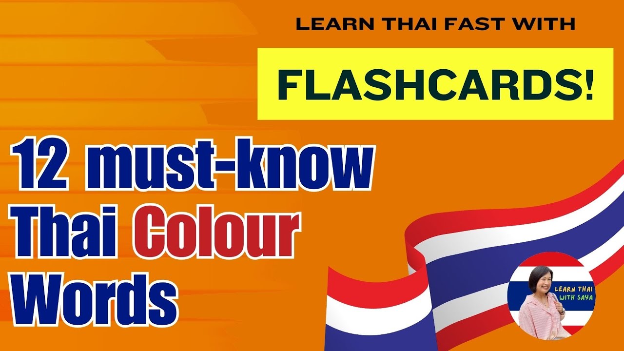 Learn Thai Fast with Flashcards! 🚀 | 12 must-know Thai Colour Words ...