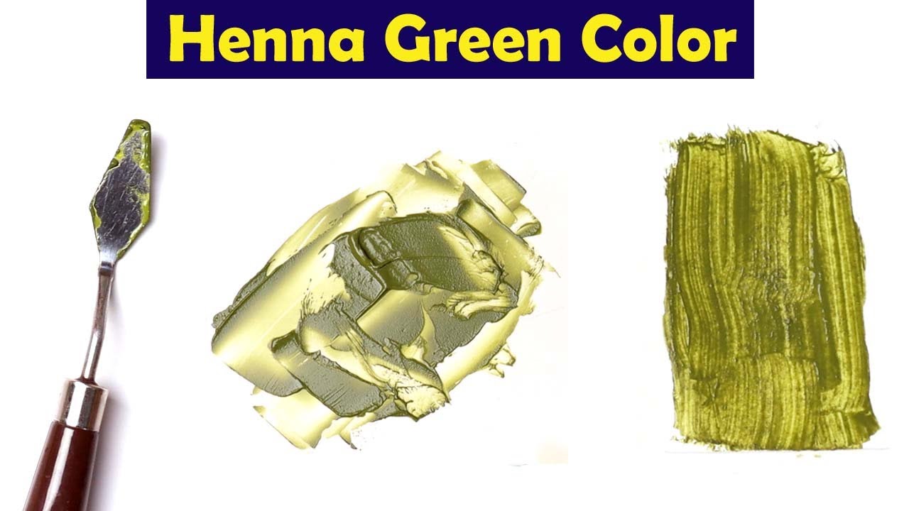 What Color Make Henna Green - Mix Acrylic Colors - YouTube