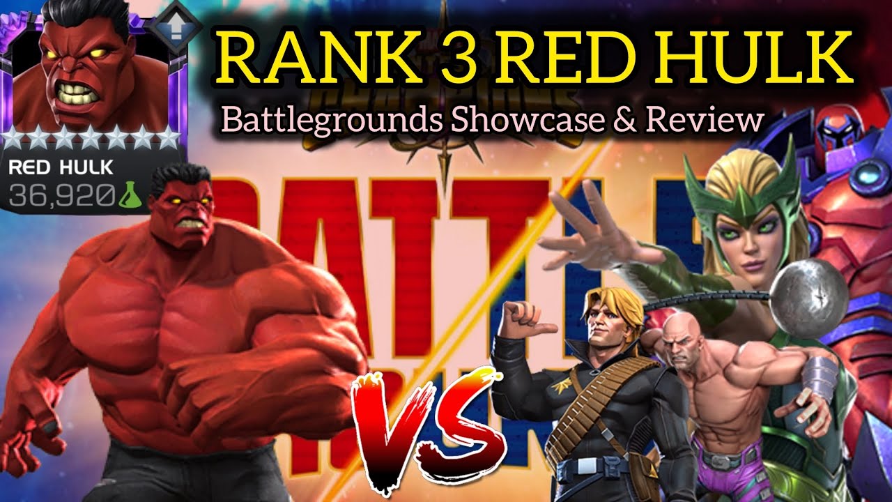 RANK 3 RED HULK SHOWCASE! WHY IS THIS CHAMP IN THE TITAN 🗿MCOC - YouTube