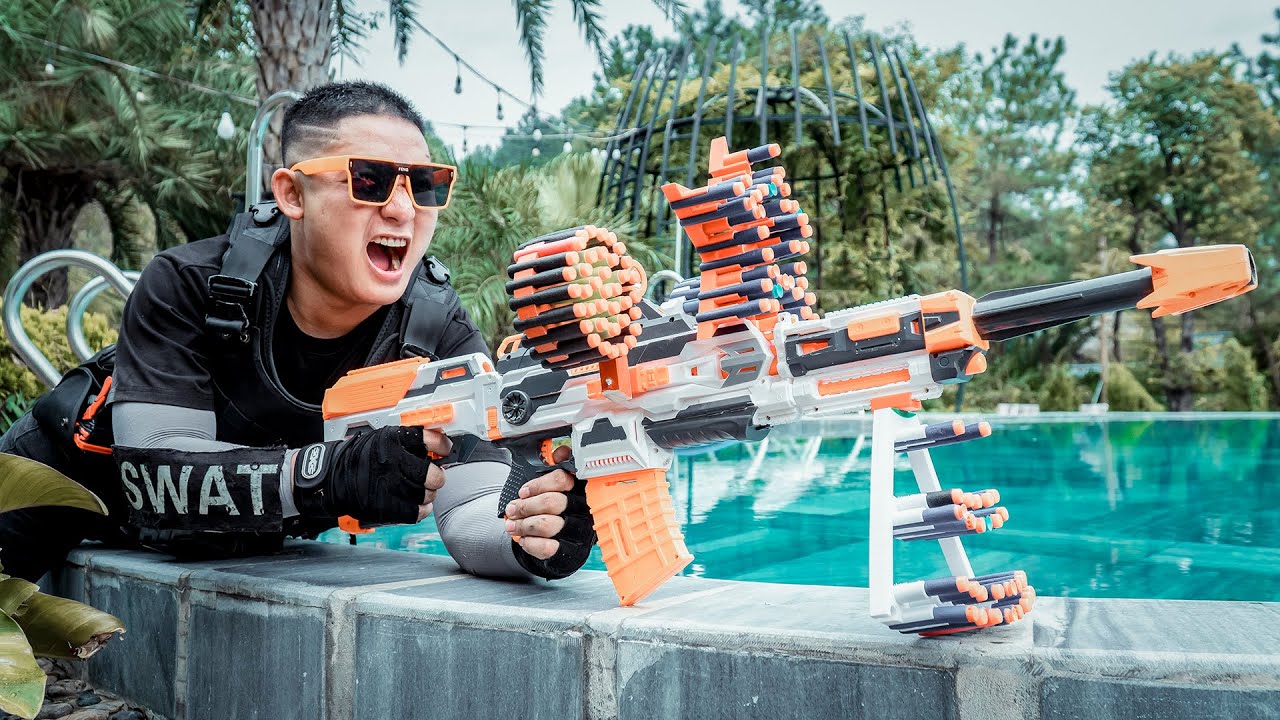 LTT Game Nerf War : Ultimate Nerf Warriors SEAL X Fight Crime Group Mr ...