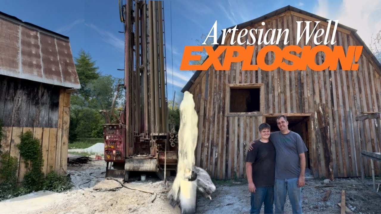 Rescue Barn Well Drill EXPLOSION! - We Hit An Artesian Well! - YouTube