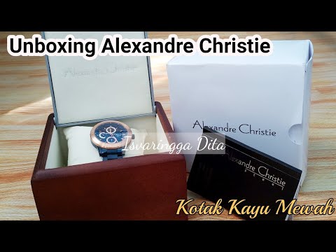UNBOXING 2823BF JAM ALEXANDRE CHRISTIEORIGINAL MAHKOTA WATCH - Navy Set ...