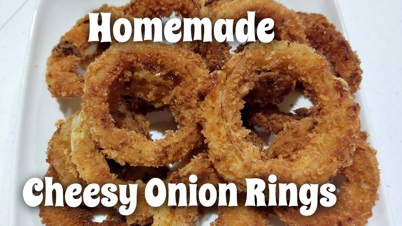 Homemade Cheesy Onion Rings - YouTube