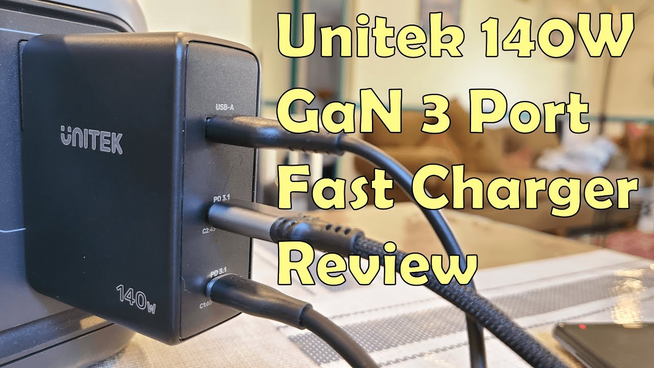 Unitek 140W GaN 3 Port Fast Wall Charger Review - YouTube