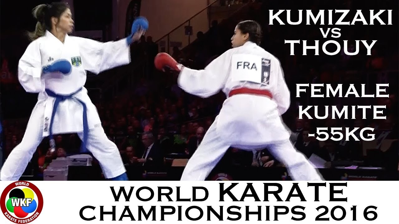 FINAL. Female Kumite -55kg. KUMIZAKI (BRA) vs THOUY (FRA). 2016 World ...
