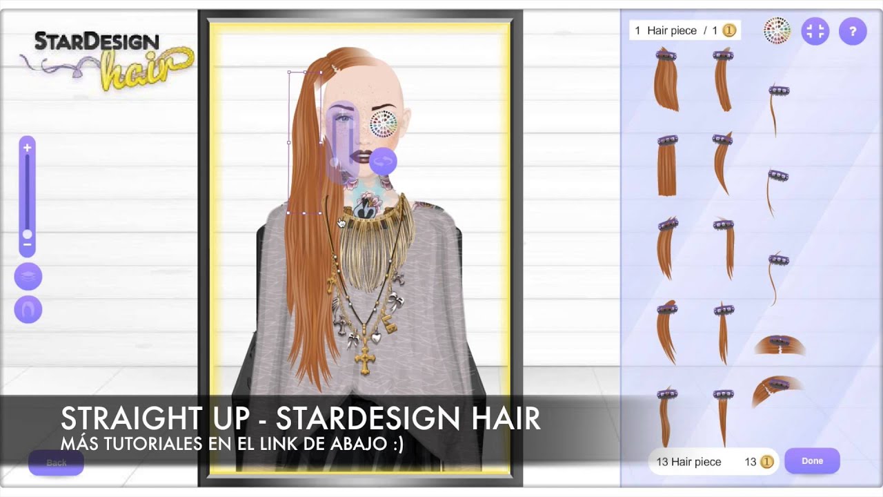 STARDOLL TUTORIAL STARDESIGN HAIR - STRAIGHT UP - YouTube