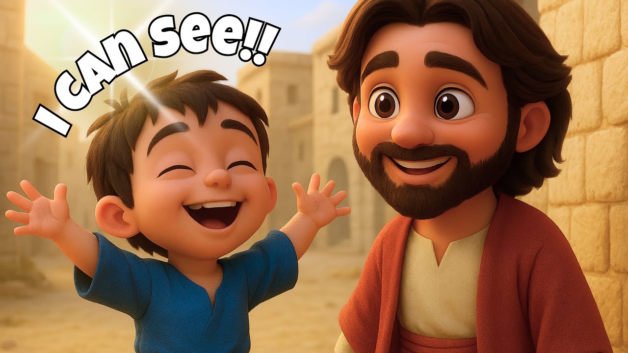 Jesus Heals the Blind Man 👁️ | Little Light Bible Stories for Kids ...