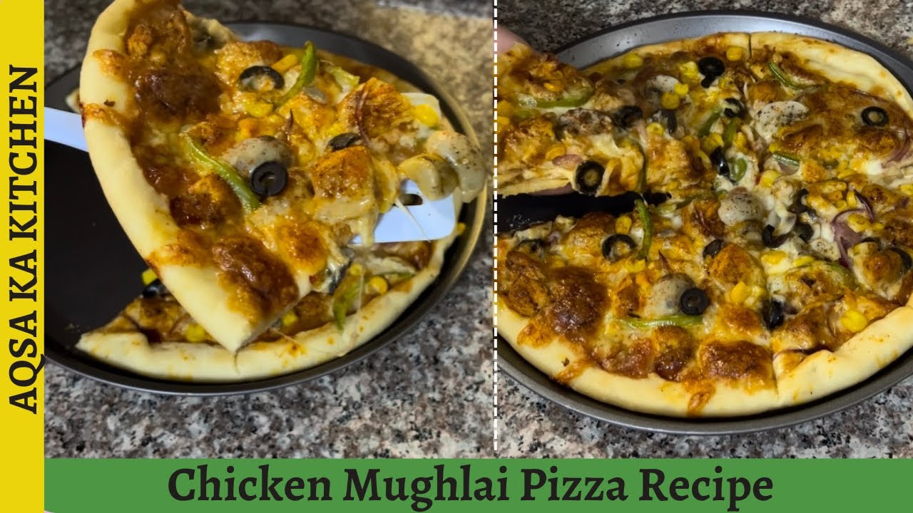 Chicken Mughlai Pizza Recipe| Thin crust, overloaded and easy pizza ...
