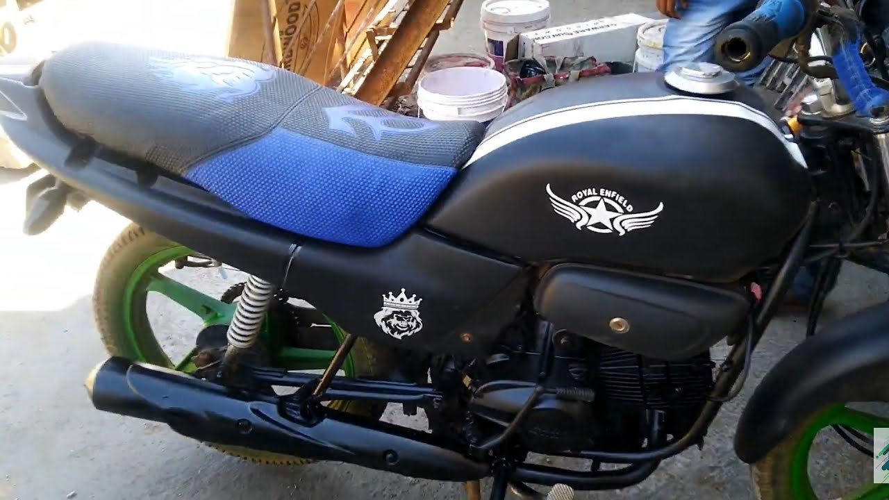 Passion Pro bike modified mad black vinyl warping by ranjeet arts ...