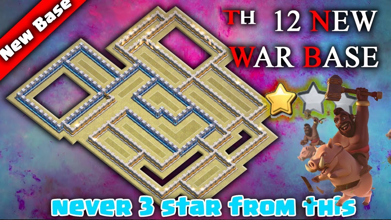Th 12 New Unbeatable Anti 2 Star War Base 2019 / Th12 Best War base ...