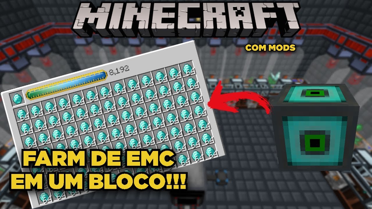 FIZ UMA FARM DE EMC EXCELENTE EM UM ÚNICO BLOCO - MINECRAFT com Mods ...