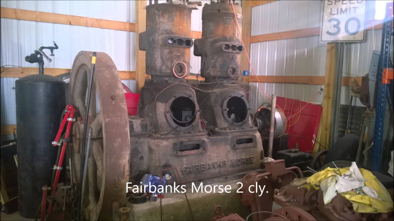 Barn full cool old engines - YouTube