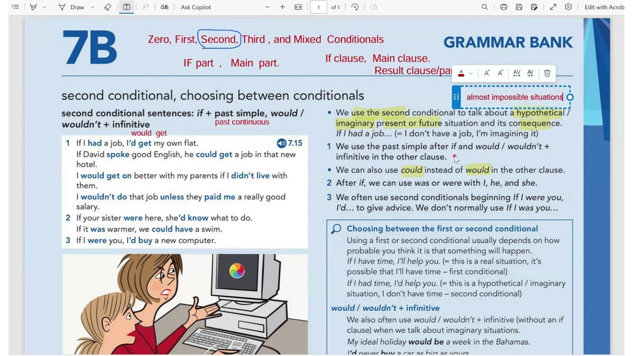 English Exercises The Second Conditional Conditionals Grammar Archives