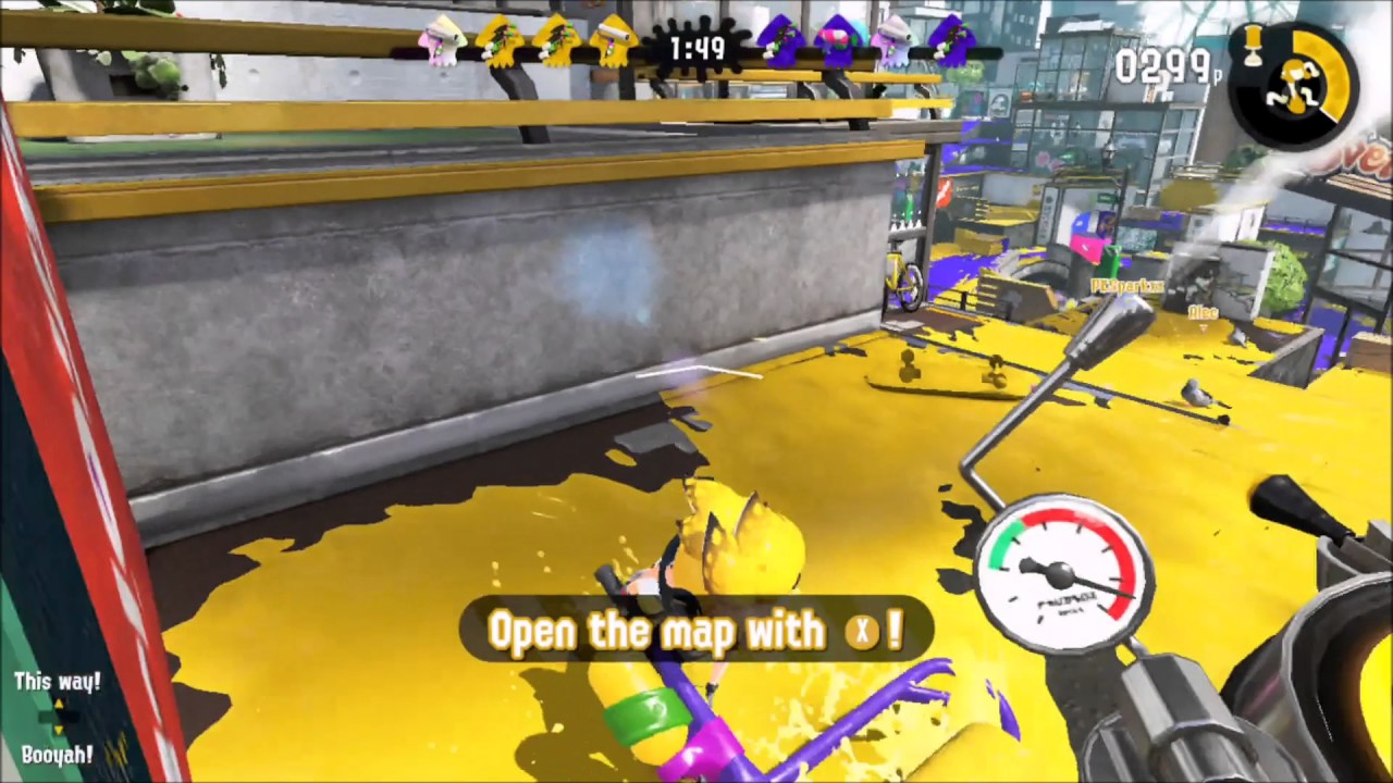 Splatoon 2 test fire yellow vs blue - YouTube