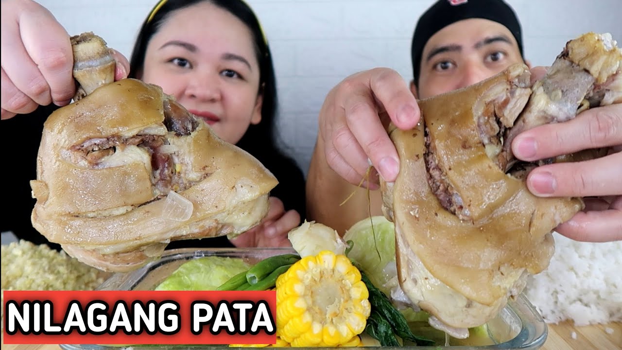NILAGANG PATA NG BABOY | PUTOK BATOK FILIPINO FOOD | MUKBANG ...