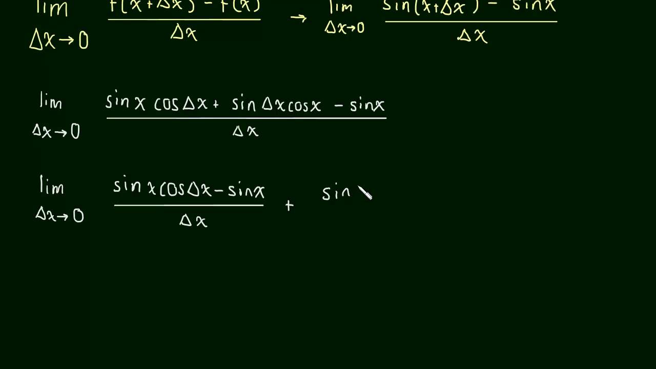 2 4 Derivative Of Sin x YouTube