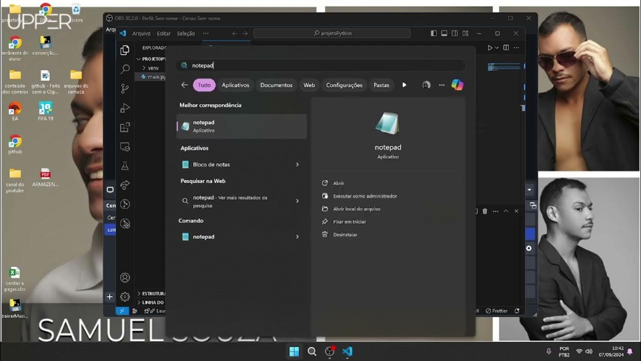 Automatizando o Bloco de Notas com Python e PyAutoGUI no VSCode - Parte 3 - YouTube