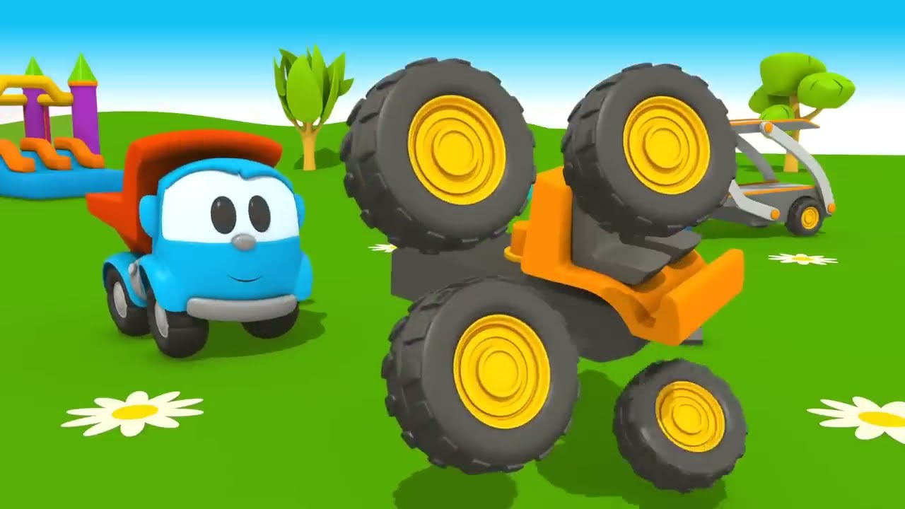Kuormuri Leo & lasten ajoneuvot. Autopiirrettyjen täydet jaksot ...