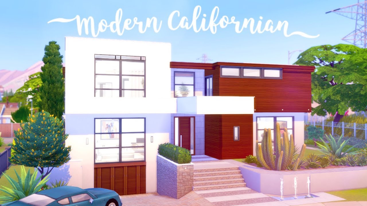 Modern Californian 🌵 🎥 | Split Level Garage | The Sims 4 | Speed Build ...