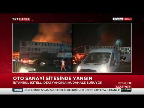 İkitelli Oto Sanayi Sitesinde Yangın Son Durum 1.09.2021 TURKEY