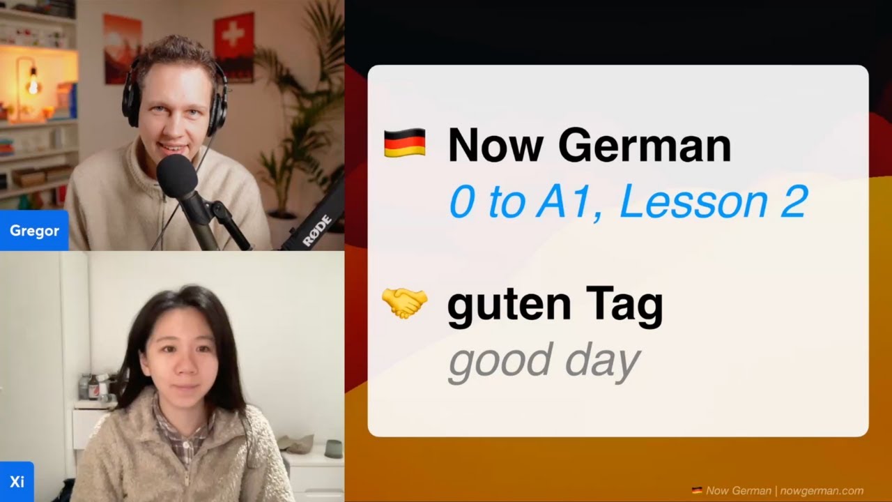 German 0 to A1 Lesson 2: 🤝 guten Tag (good day) - YouTube