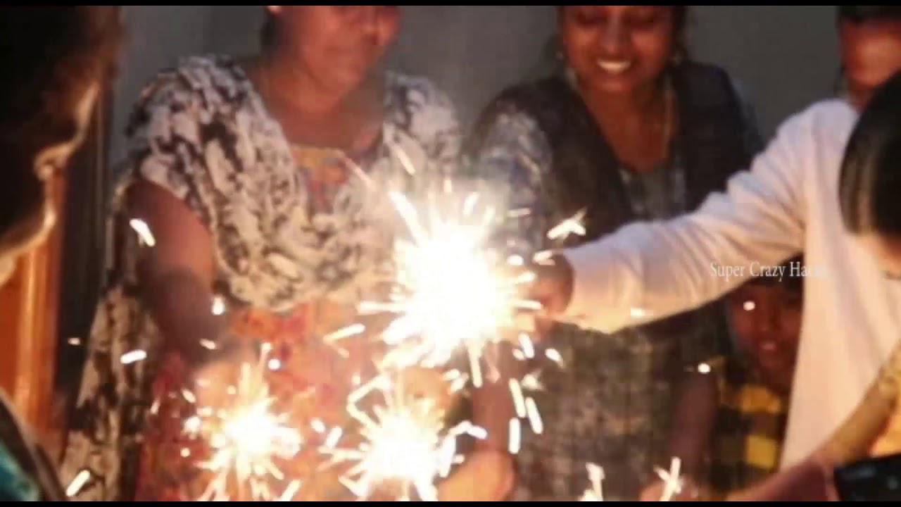 Happy Diwali - Fire Crackers Glowing Show - Funny Moment With ...