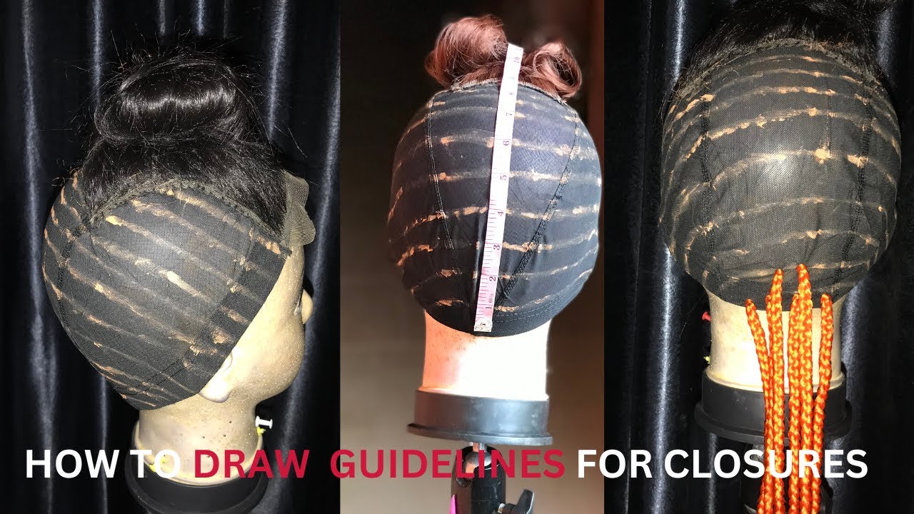How to draw 5x5 closure guidelines for wigs/crochet wigs / Just art ...