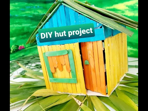 DIY Hut Project for School | charie channel - YouTube
