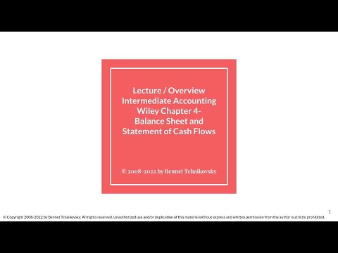 Intermediate Accounting - the balance sheet and statement of cash flows ...