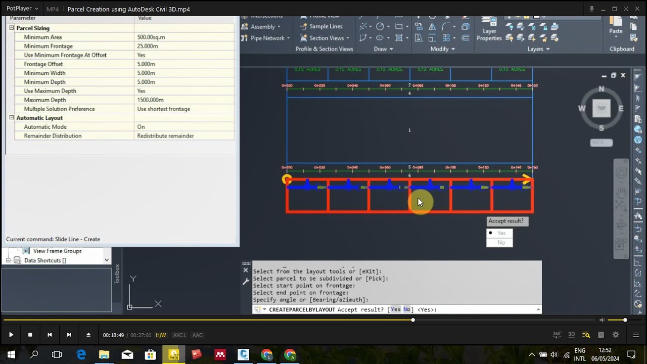 Parcel Creation using AutoDesk Civil 3D - YouTube