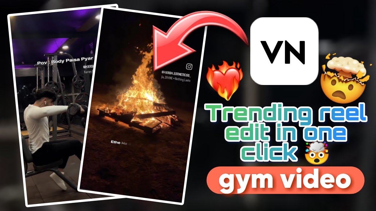 gym video editing in just one click VN Code - YouTube