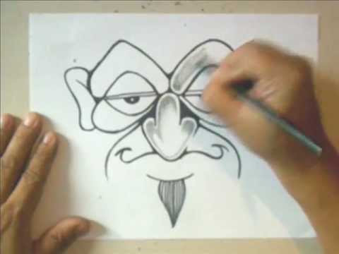 How to Draw a face for a graffiti character - YouTube