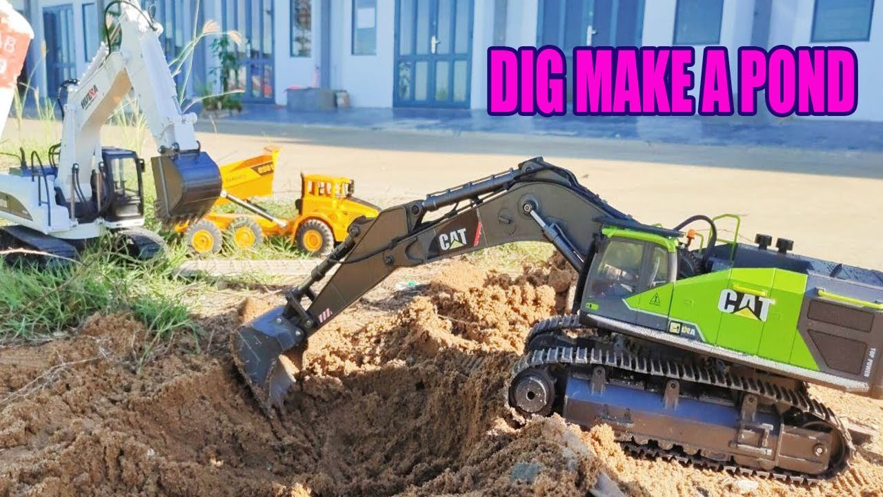 Amazing RC Excavator Truck Digging To Make Hole | RC Construction ...