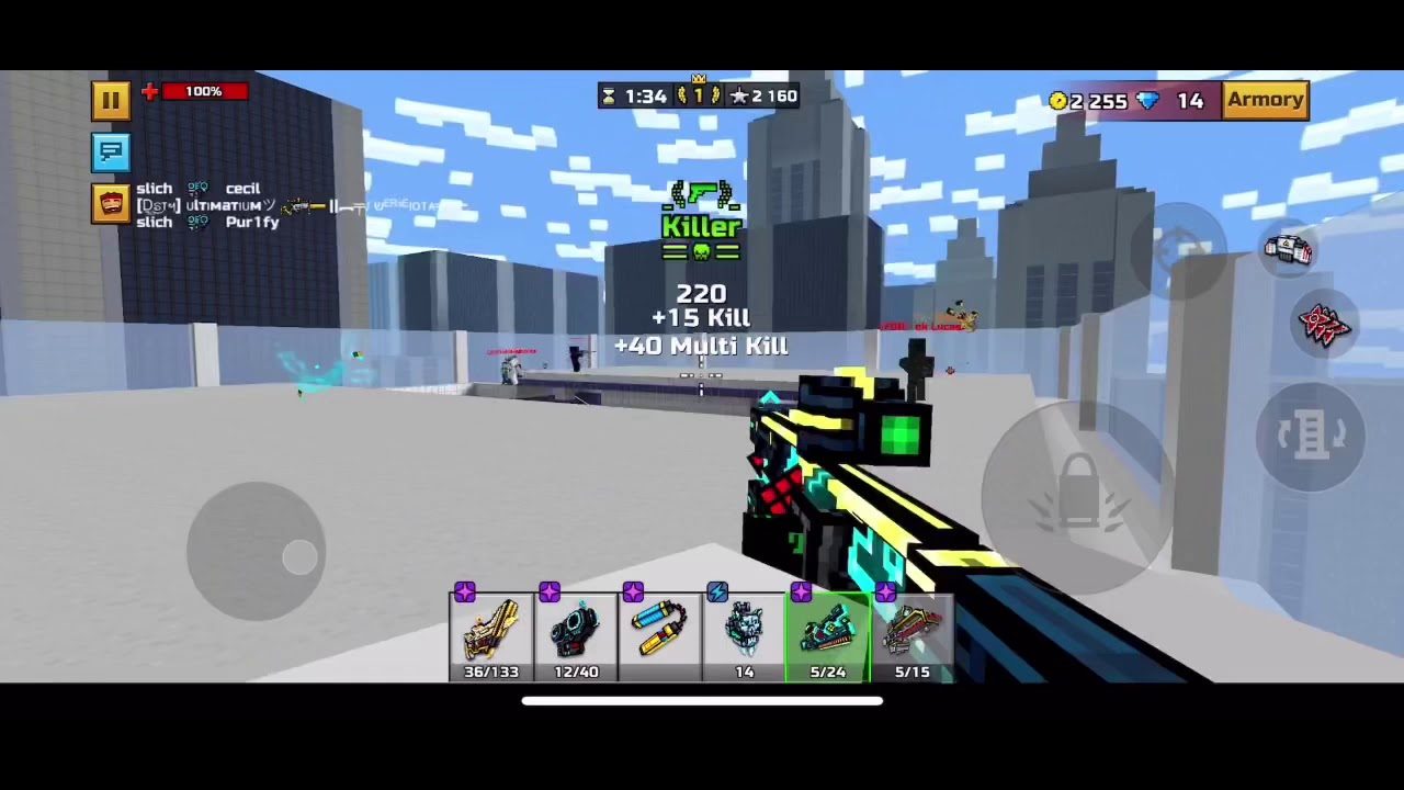 72 Kill Gameplay!!!(Pixel Gun 3D) - YouTube