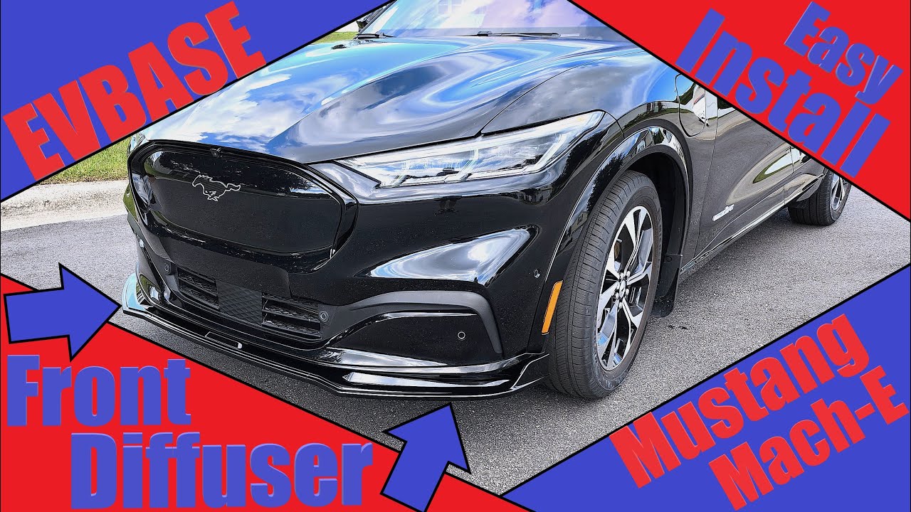 EVBASE Mustang Mach-E Front Splitter | Add Style To The Front Of Your ...
