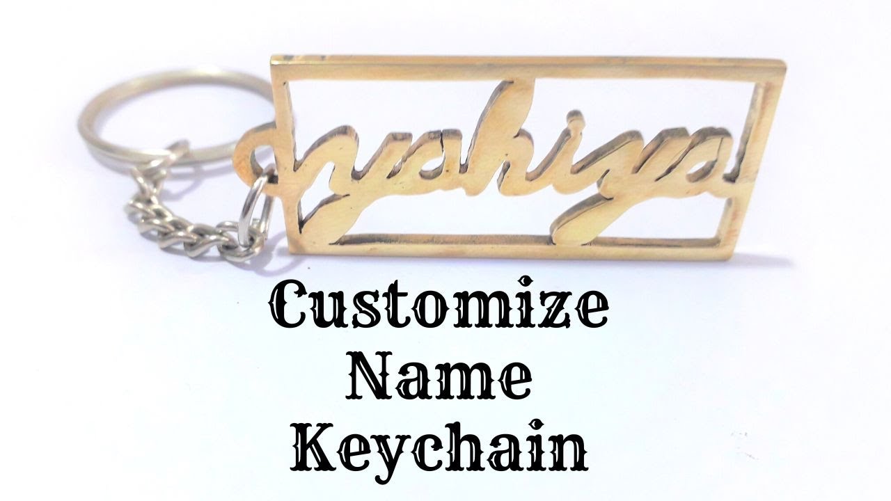 Customize Name Keychain || Brass Name Keychain || How to make Name ...