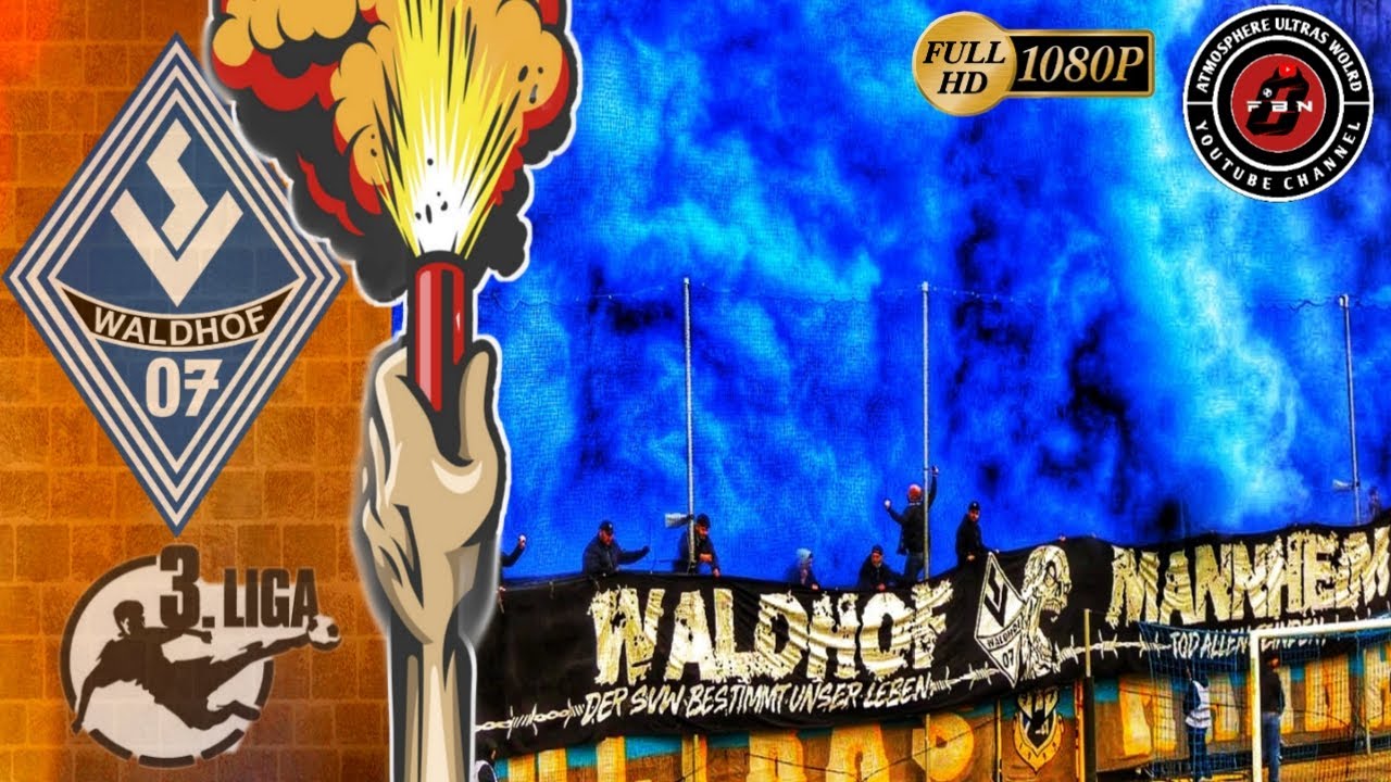 🔵⚫ SV WALDHOF 07 MANNHEIM ULTRAS Atmosphere In the Match Against 1860 ...