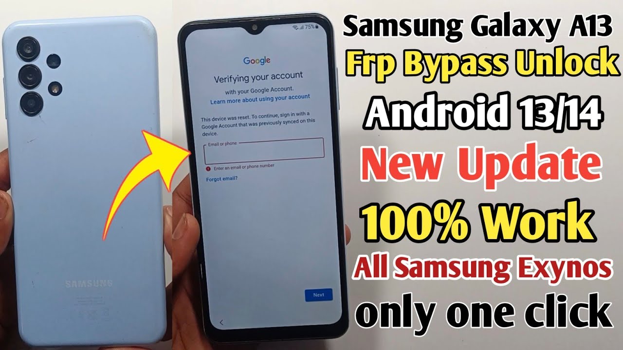 Samsung A13 FRP Bypass Android 13/14 | New Method 2024 | TalkBack Not Working | ADB Enable Fail ...