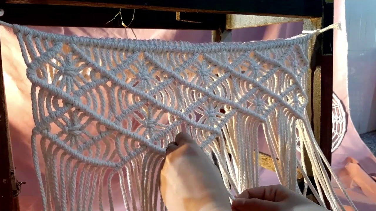 How to make Macrame cushion/ hướng dẫn làm gối macrame - YouTube