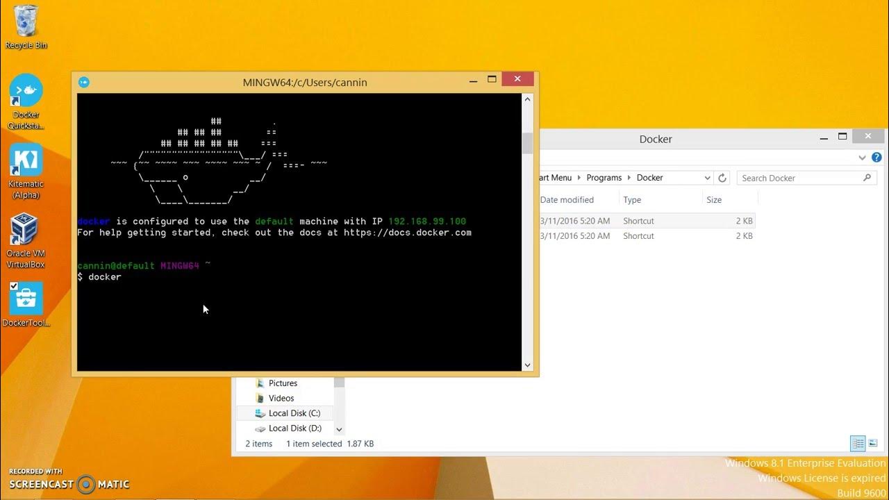 Run Hello World Docker Image On Windows Youtube