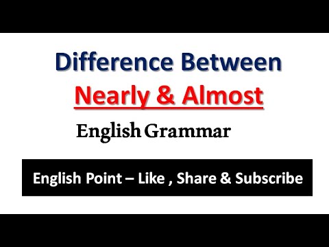 Use of NEARLY and ALMOST | English Grammar | #BiharTet | English ...