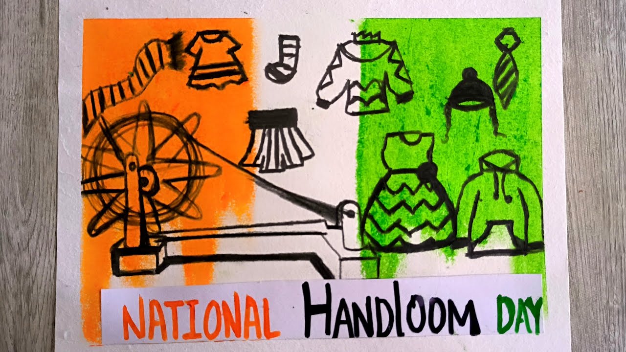 National handloom day poster | National handloom day drawing ...