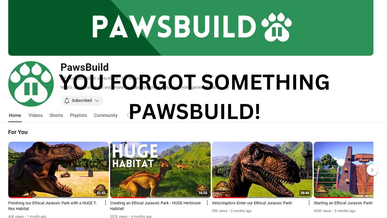 PawsBuild, I have a message for you.. - YouTube