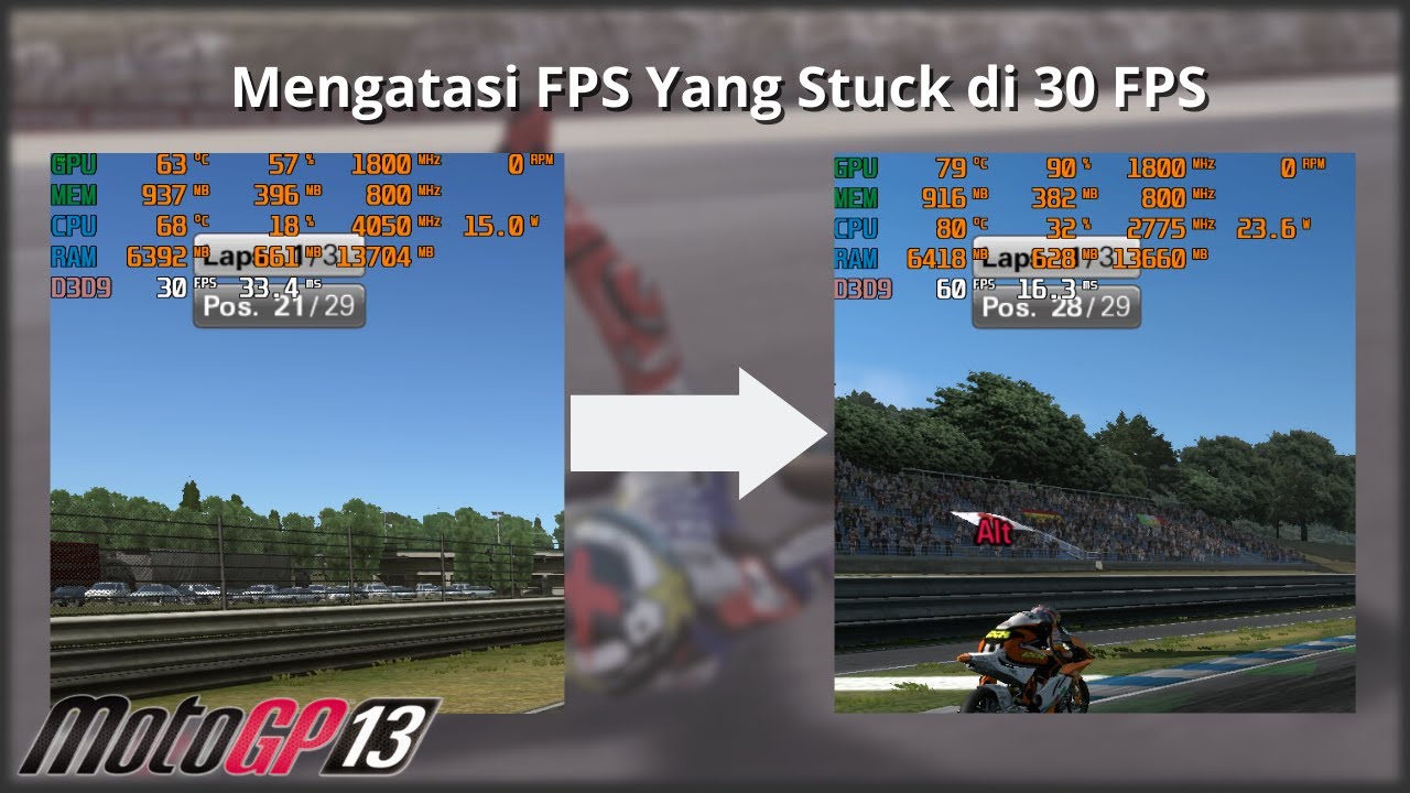 Fix FPS stuck moto gp 13, 30 FPS to 60 FPS - YouTube