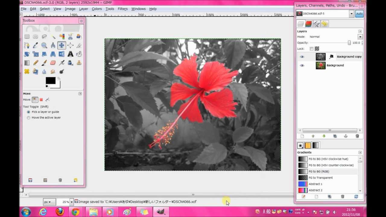 GIMP Tutorial Selective Colouring - YouTube